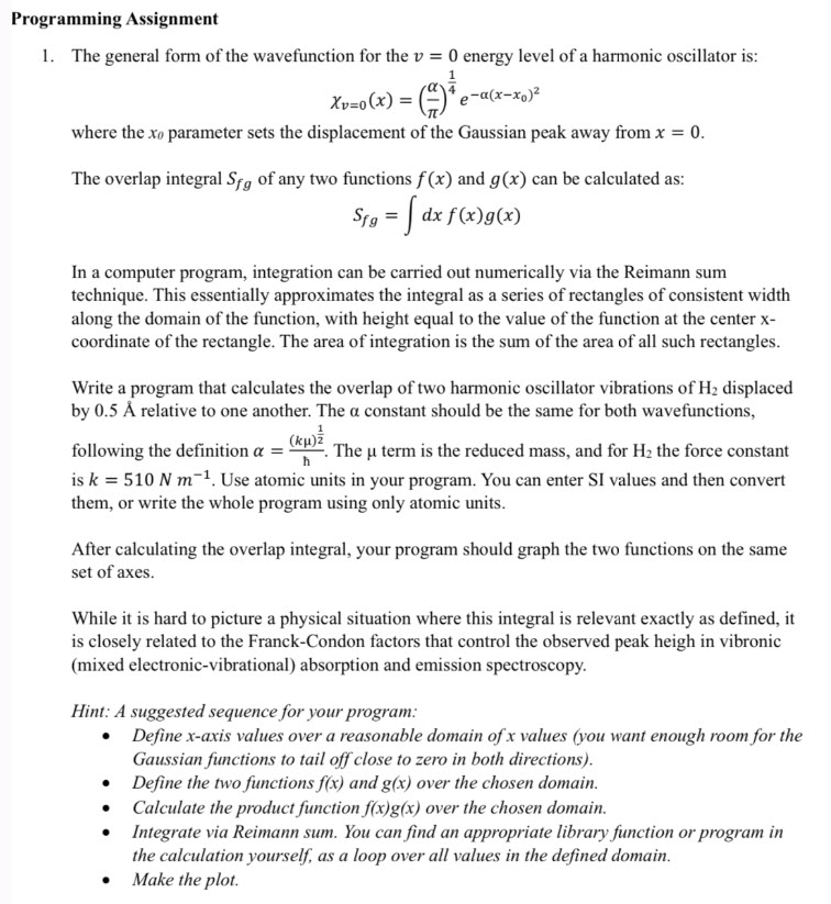 Solved Programming Assignment The general form of the | Chegg.com