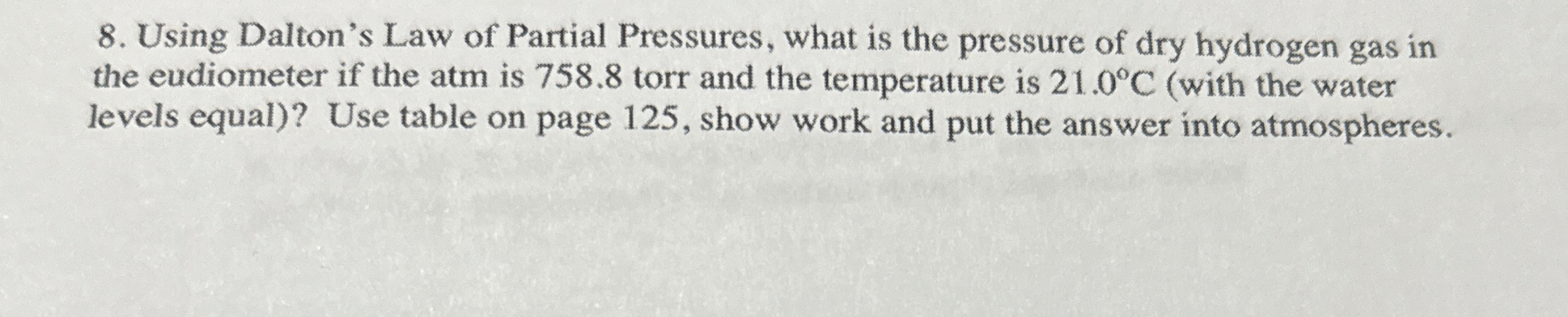 Solved Using Dalton's Law of Partial Pressures, what is the | Chegg.com