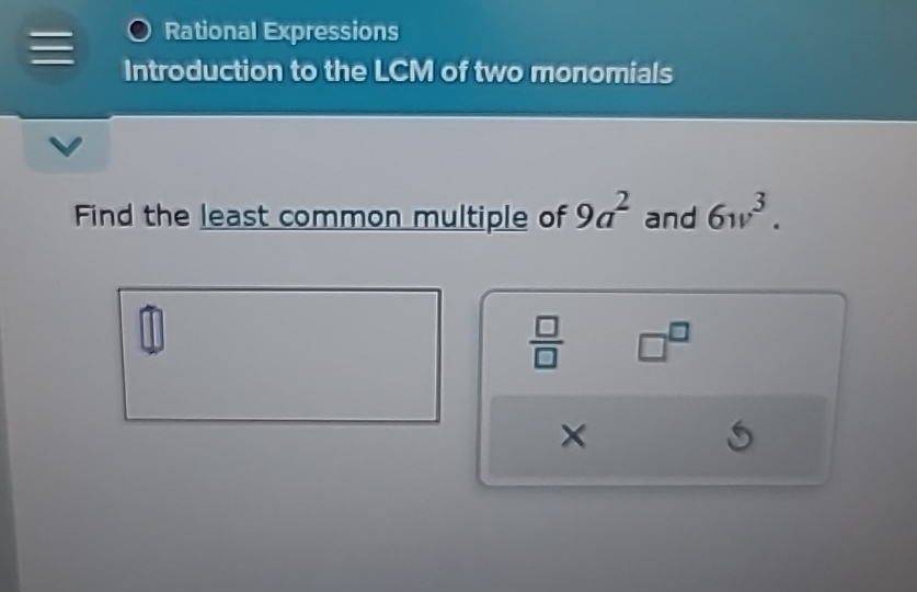 Solved Rational ExpressionsIntroduction to the LCM of two | Chegg.com