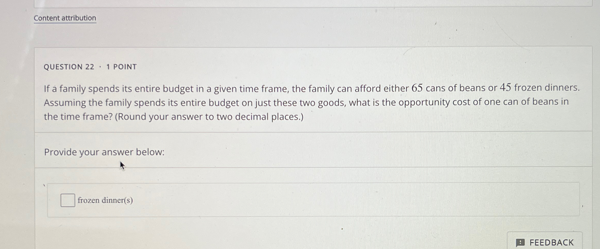 Solved Content attributionQUESTION 22*1 ﻿POINTIf a family | Chegg.com