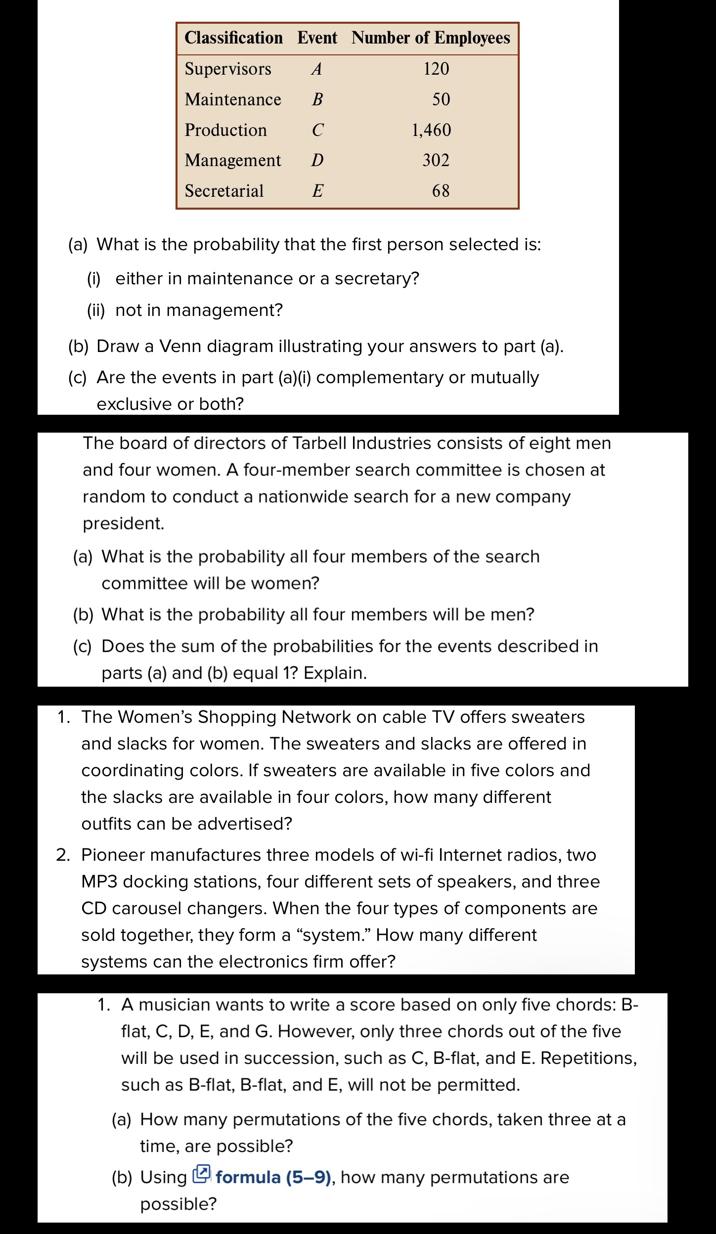 Solved Formula 5 9 ﻿permutation Formula Npr N N R