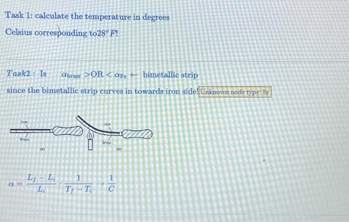 Solved Task 1: calculate the temperature in degrees Celsius | Chegg.com