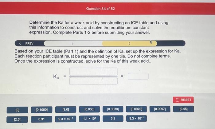 Solved Determine the Ka for a weak acid by constructing an | Chegg.com