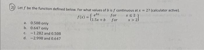 Solved (21) Let f be the function defined below. For what | Chegg.com