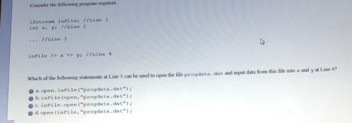 Solved Consider the following program segment ifatrem | Chegg.com