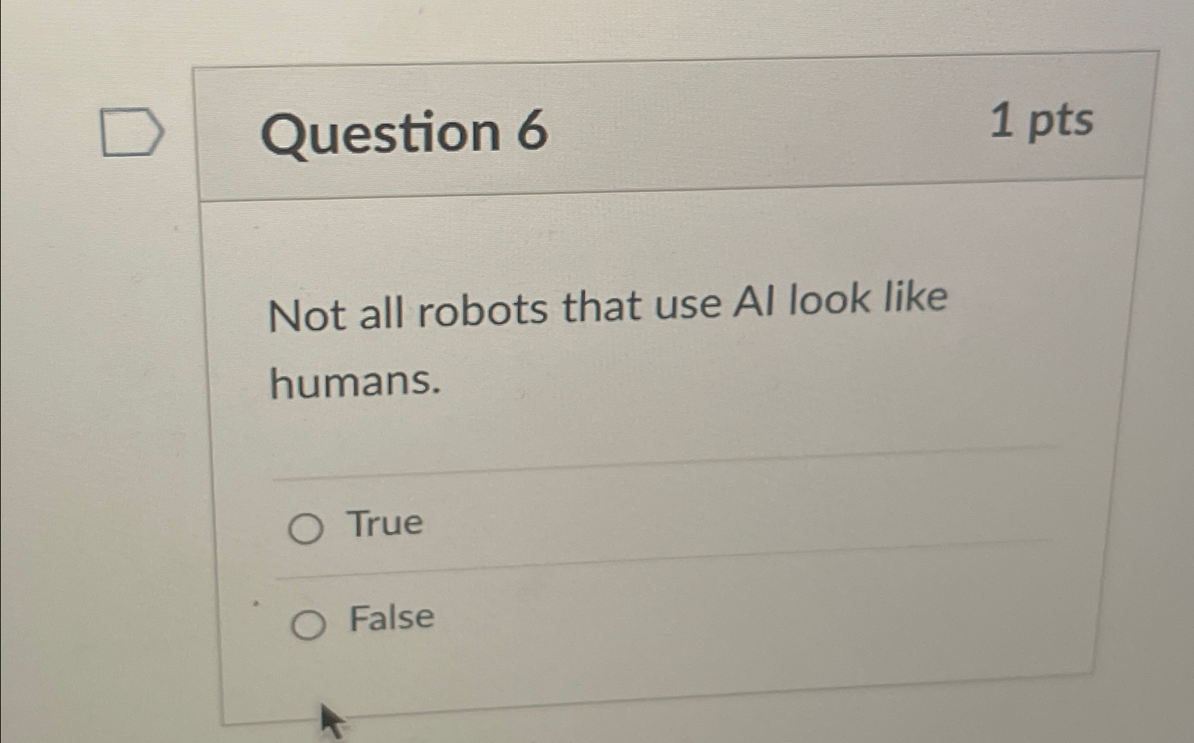 Solved Question 61 ﻿ptsNot all robots that use Al look like | Chegg.com