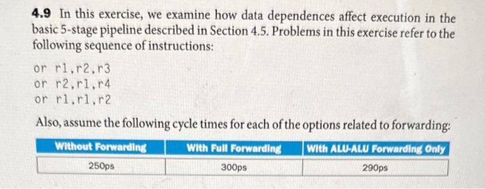 Solved 4.9 In this exercise, we examine how data dependences | Chegg.com