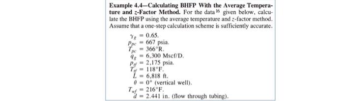 Solved Example 4.4-Calculating BHFP With the Average | Chegg.com