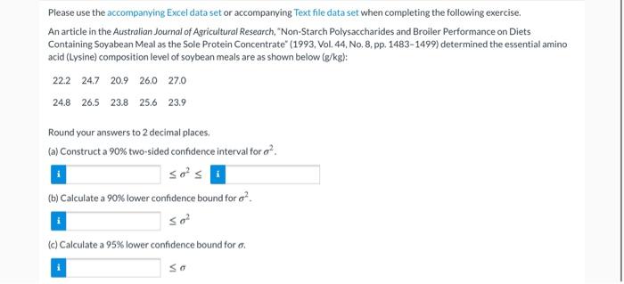 Solved Please use the accompanying Excel data set or | Chegg.com Solved Please use the accompanying Excel data set or | Chegg.com