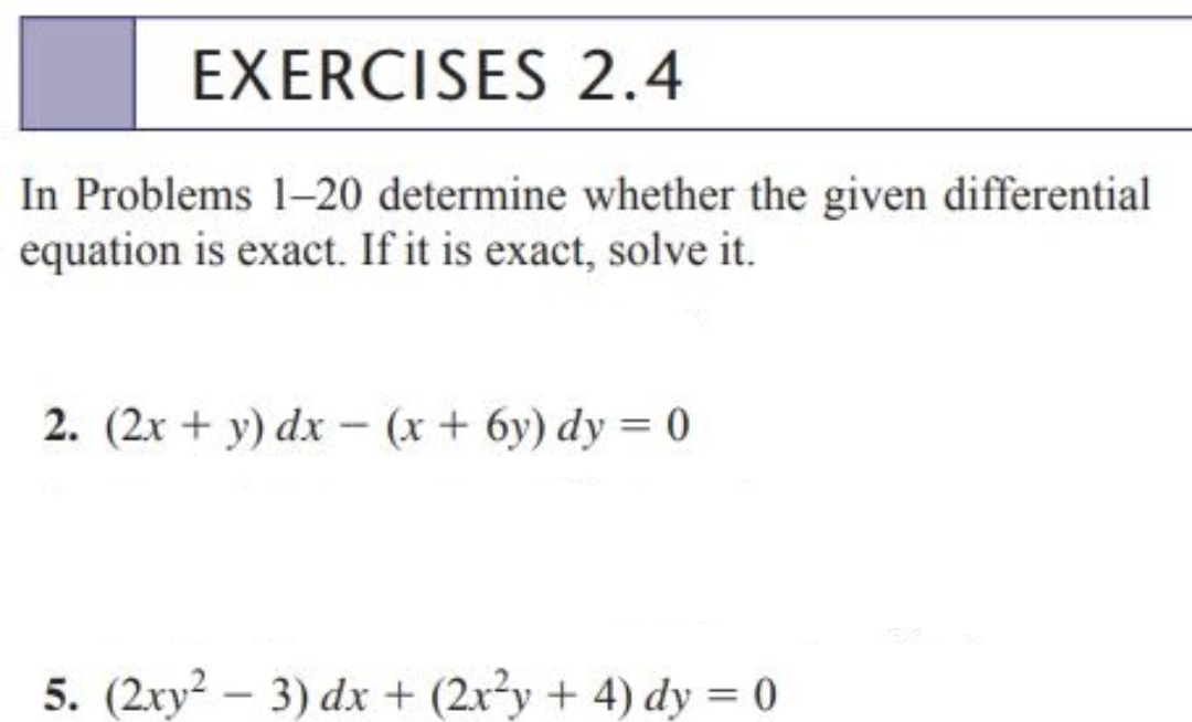 Solved In Problems 1-20 determine whether the given | Chegg.com