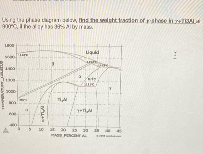 Phase Diagram Caluclation Using Weight Percentages Solved Se