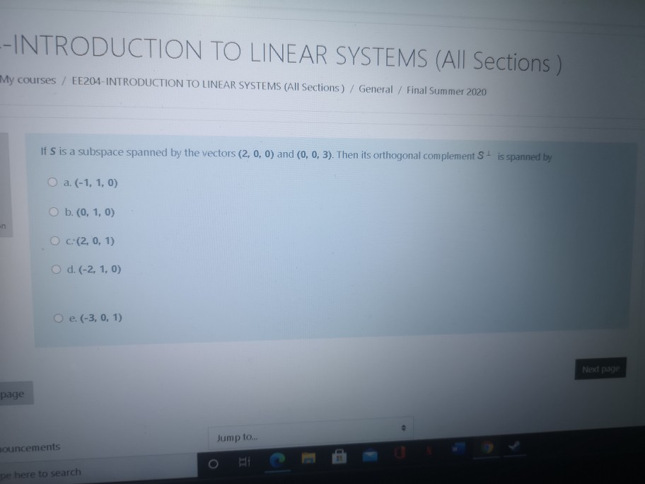 Solved --INTRODUCTION TO LINEAR SYSTEMS (All Sections ) My | Chegg.com