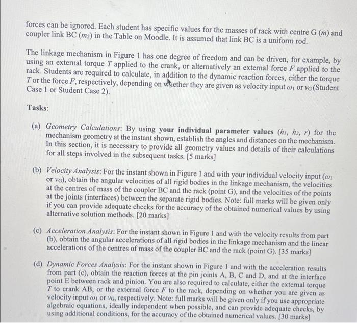 Solved Aim: To conduct a full kinematic analysis and | Chegg.com