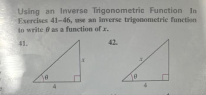 Solved Using an Inverse Trigonometric Function In Exercises | Chegg.com