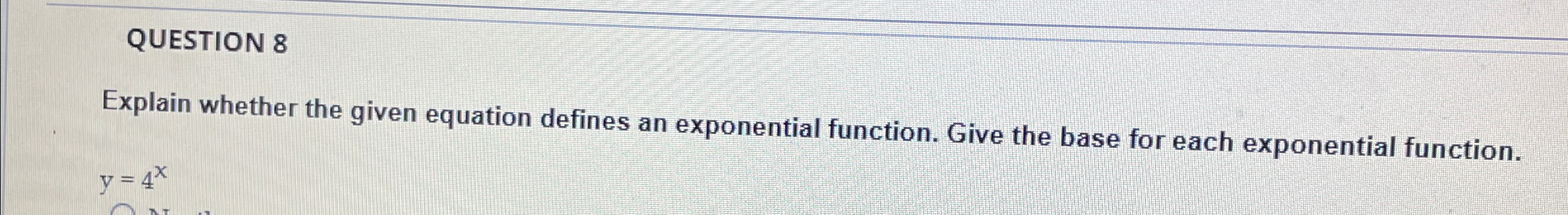 Solved QUESTION 8Explain whether the given equation defines | Chegg.com