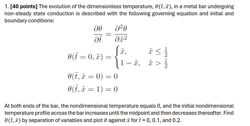 Solved [40 ﻿points] ﻿The evolution of ﻿the dimensionless | Chegg.com
