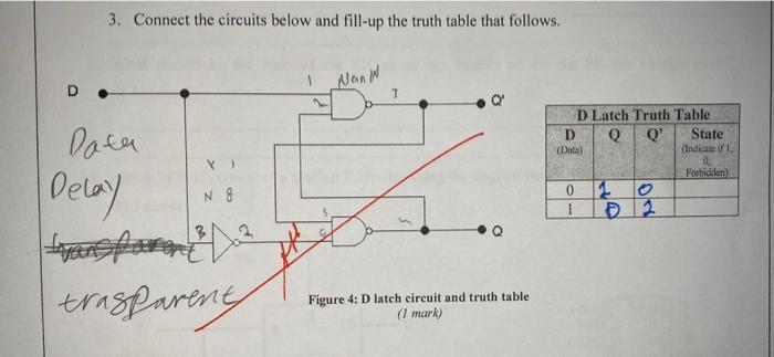 Solved Figure 2: SR latch circuit using NOR gates and truth | Chegg.com