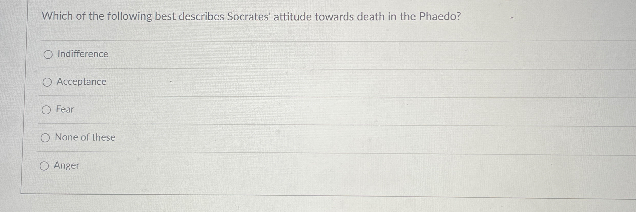 Solved Which of the following best describes Socrates' | Chegg.com