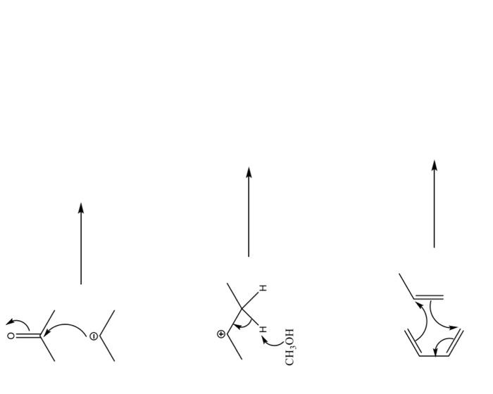 Solved the three following reactants and sets of curved | Chegg.com