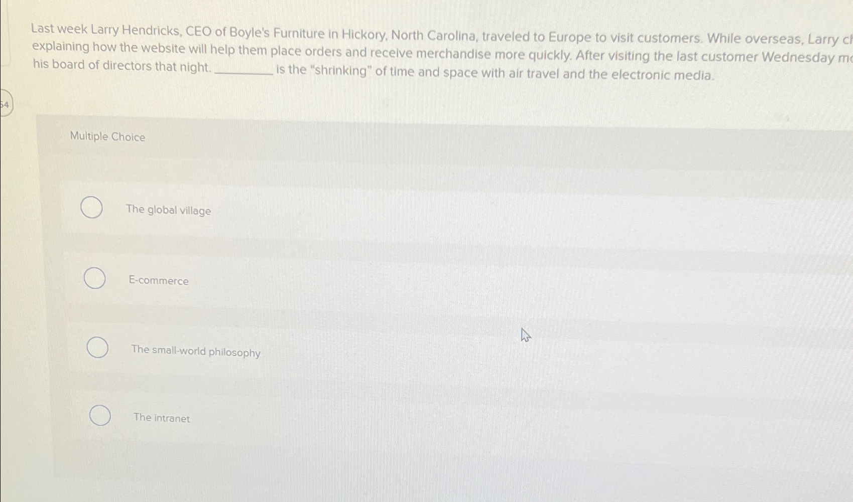 Solved Last week Larry Hendricks, CEO of Boyle's Furniture | Chegg.com