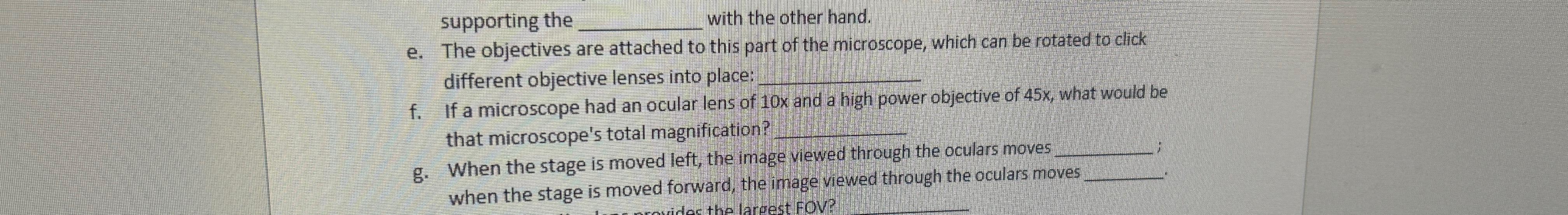 Solved supporting the with the other hand.e. ﻿The objectives | Chegg.com