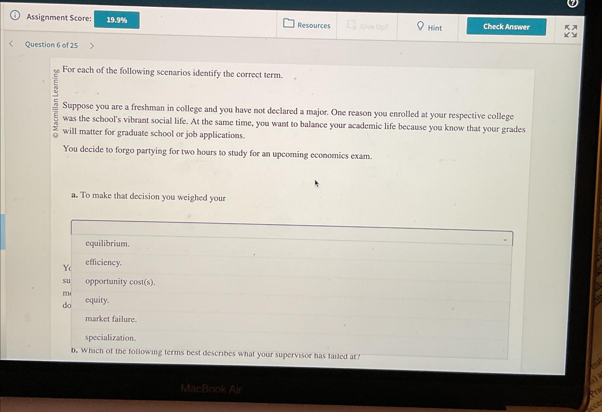 Solved Assignment Score:ResourcesHintQuestion 6 ﻿of 25For | Chegg.com