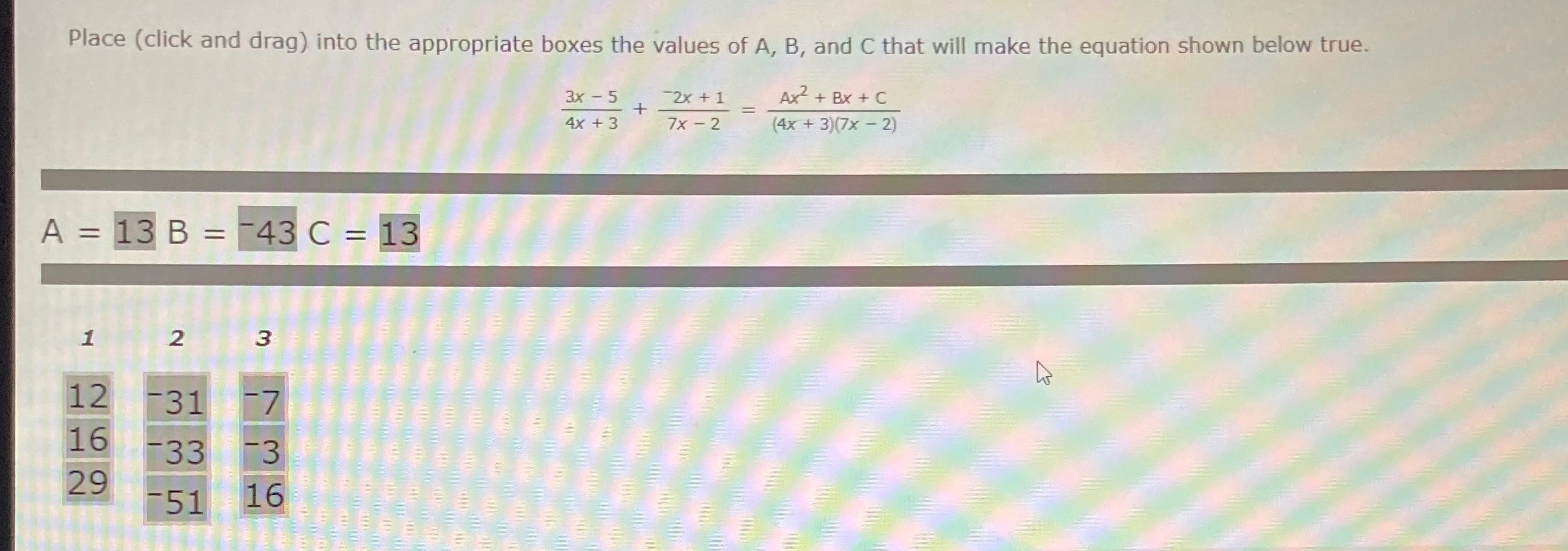 Solved Place (click and drag) ﻿into the appropriate boxes | Chegg.com