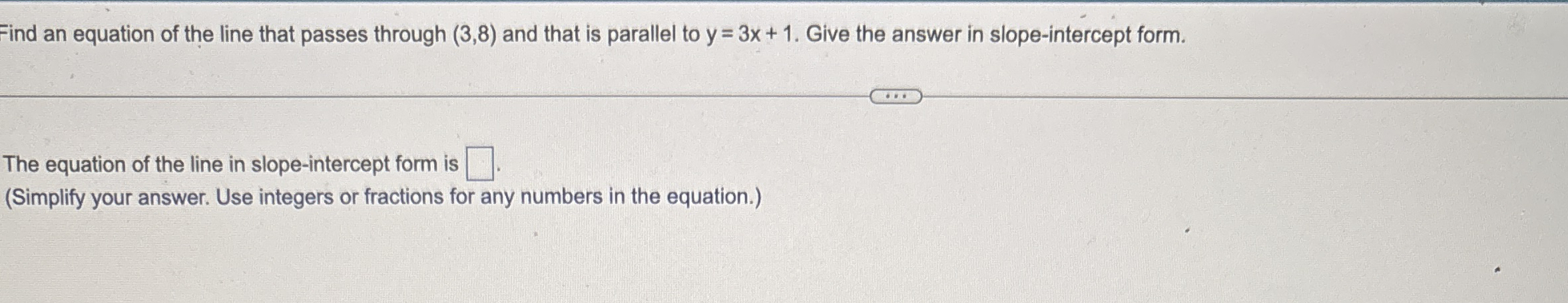 Solved Find an equation of the line that passes through | Chegg.com