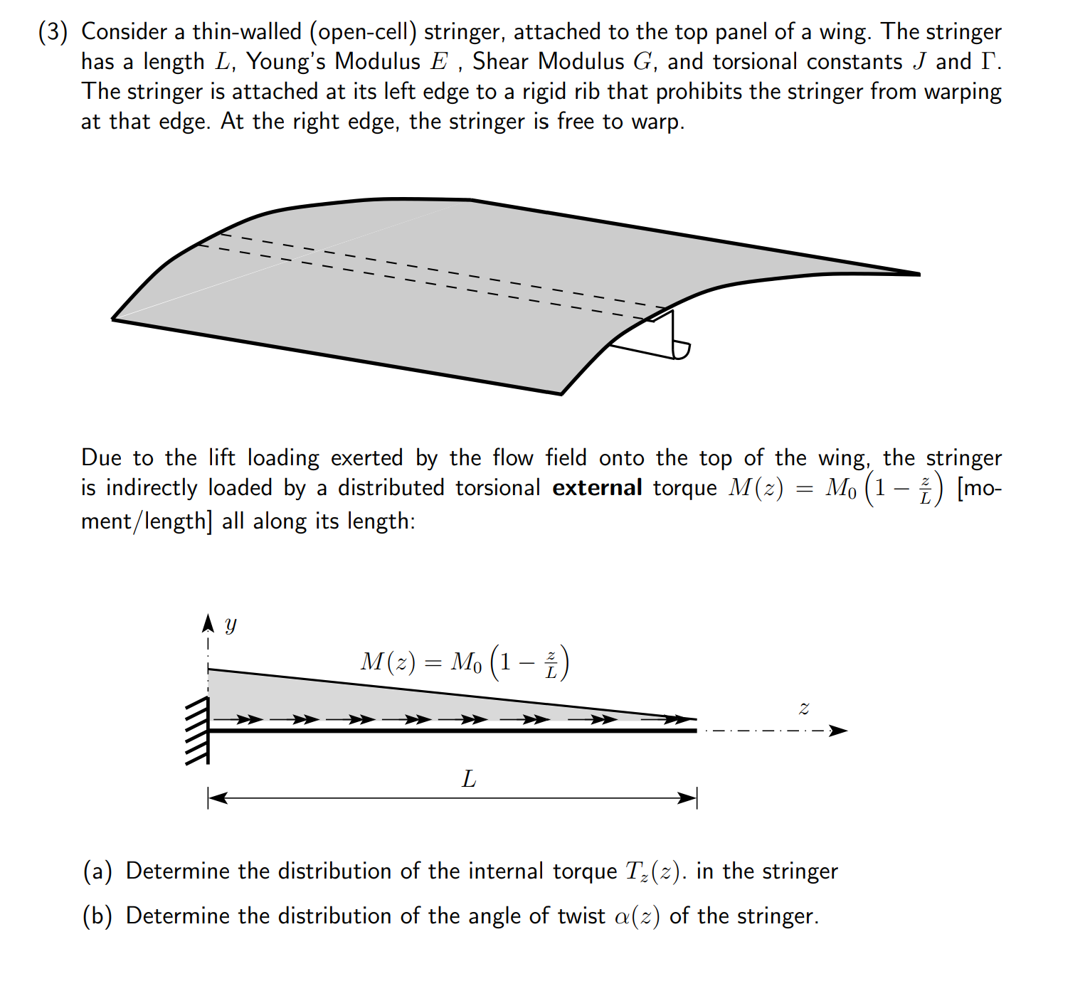 Solved (3) ﻿Consider a thin-walled (open-cell) ﻿stringer, | Chegg.com