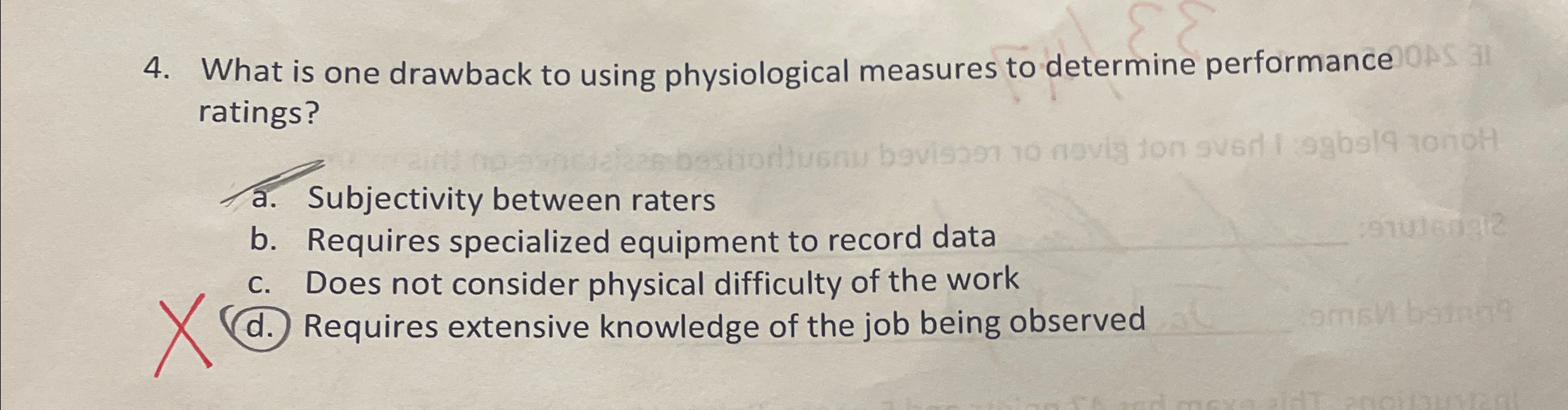 Solved What is one drawback to using physiological measures | Chegg.com