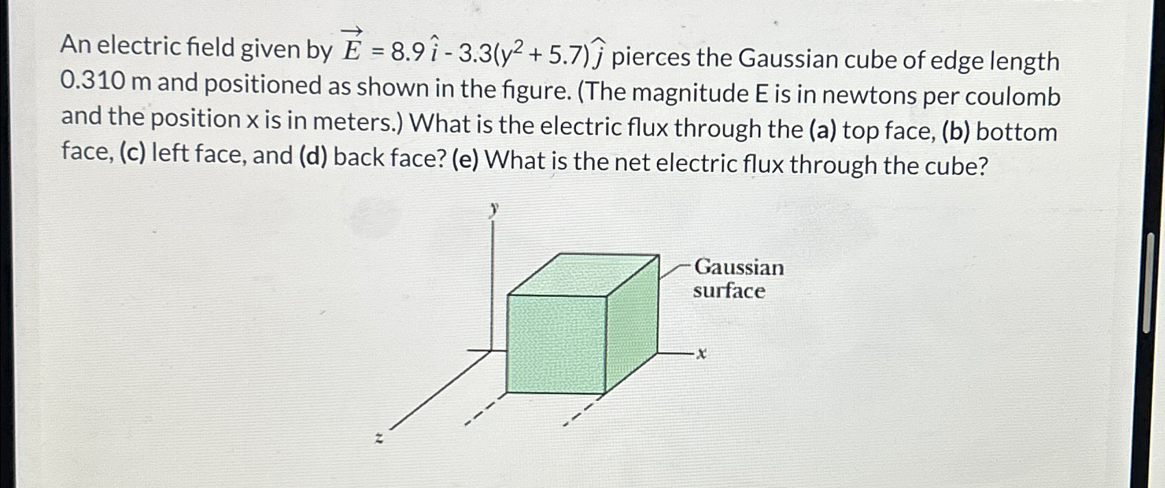 Solved An electric field given by | Chegg.com