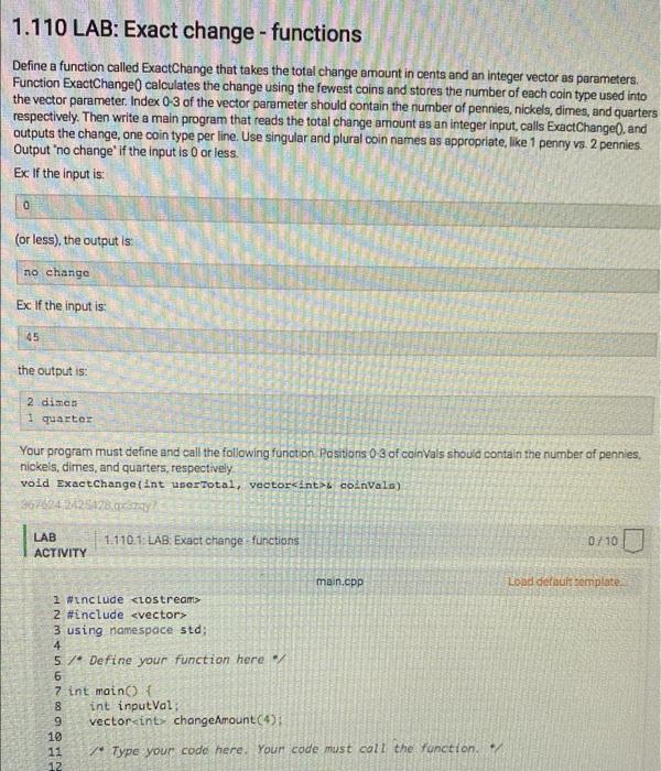 Solved in C++ ONLY- need the same exact output. Thank you!2 | Chegg.com