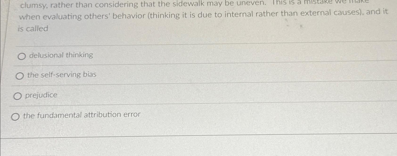 Solved clumsy, rather than considering that the sidewalk may | Chegg.com
