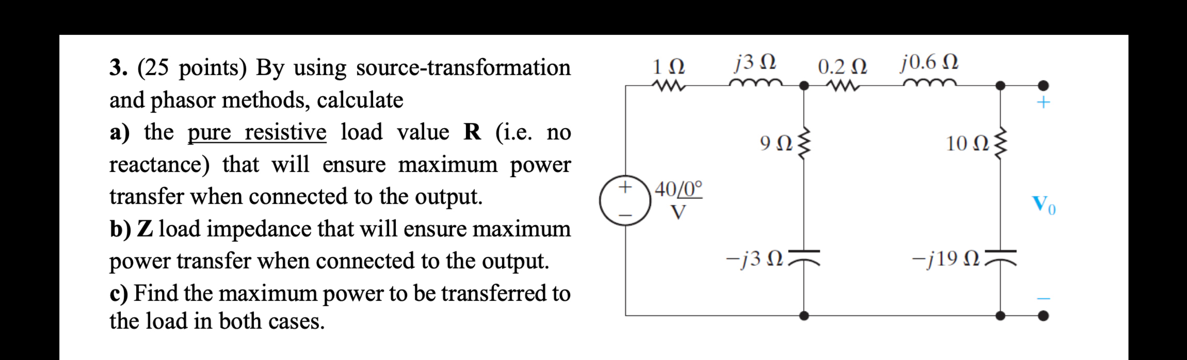 Solved (25 ﻿points) ﻿By using source-transformationand | Chegg.com