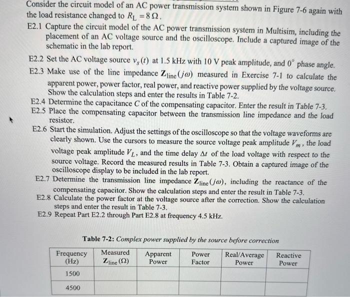 Consider the circuit model of an AC power | Chegg.com