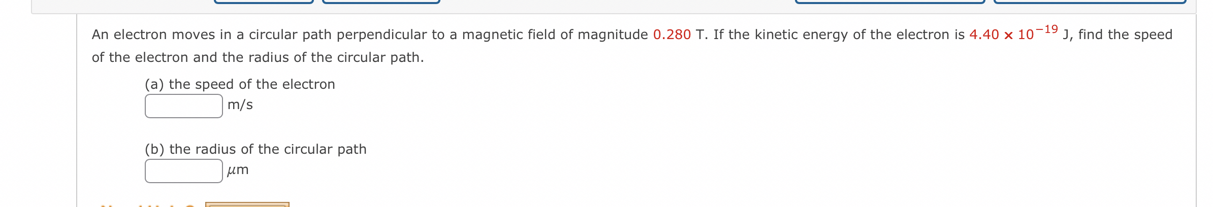 Solved An electron moves in a circular path perpendicular to | Chegg.com