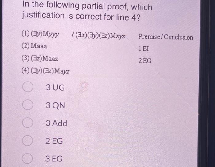 In the following partial proof, which justification | Chegg.com
