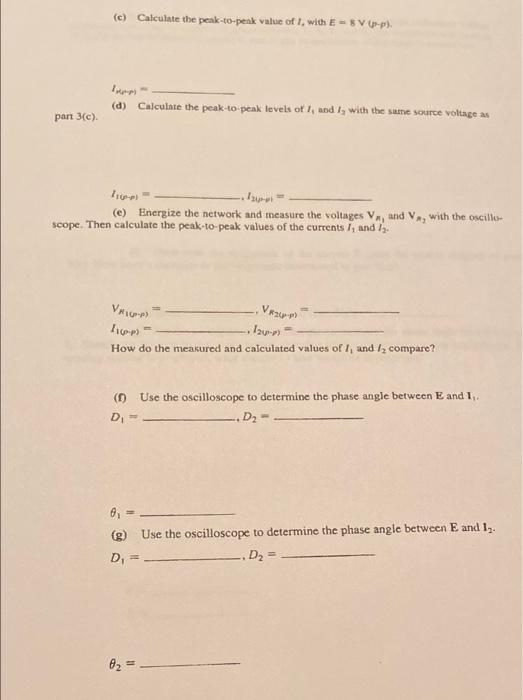 Solved Part 3 R-L-C Series-Parallel Network (a) Construct | Chegg.com