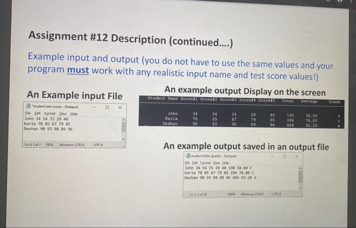 Solved Assignment \#12 Description Write the necessary | Chegg.com