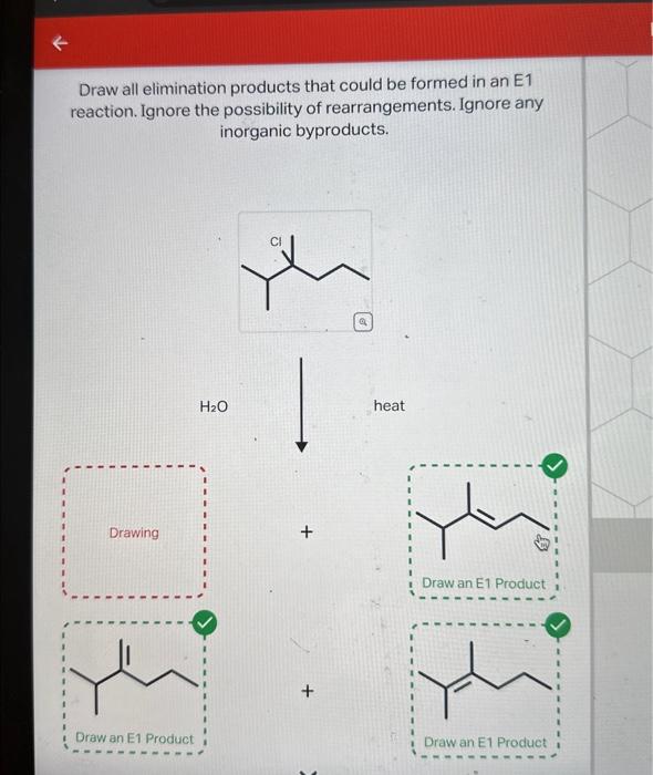 Solved Draw all elimination products that could be formed in | Chegg.com