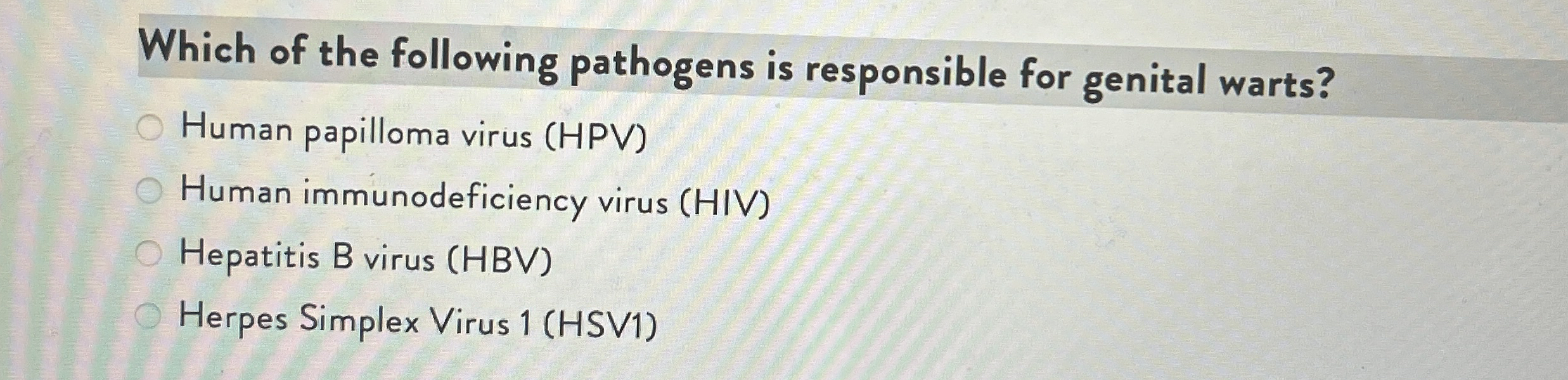 Solved Which of the following pathogens is responsible for | Chegg.com