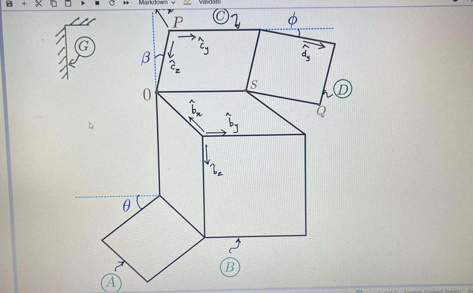 Solved In the figure below, B is a rigid cube whose sides | Chegg.com