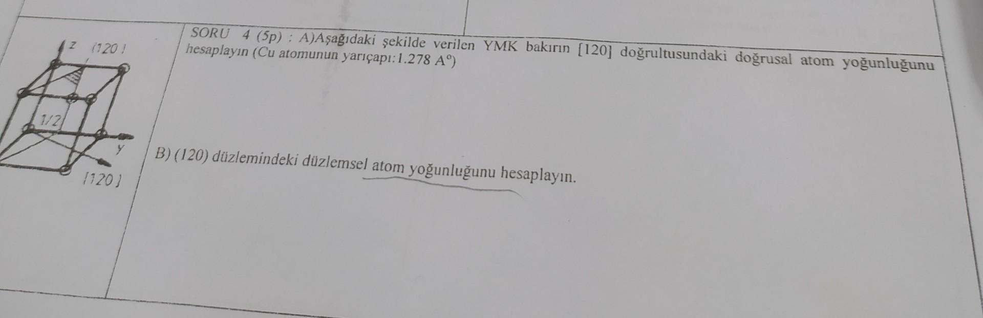 Solved A Calculate The Linear Atomic Density In The