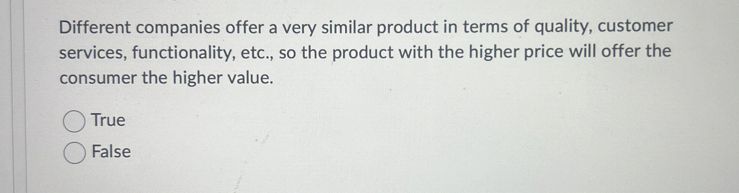 Solved Different companies offer a very similar product in | Chegg.com
