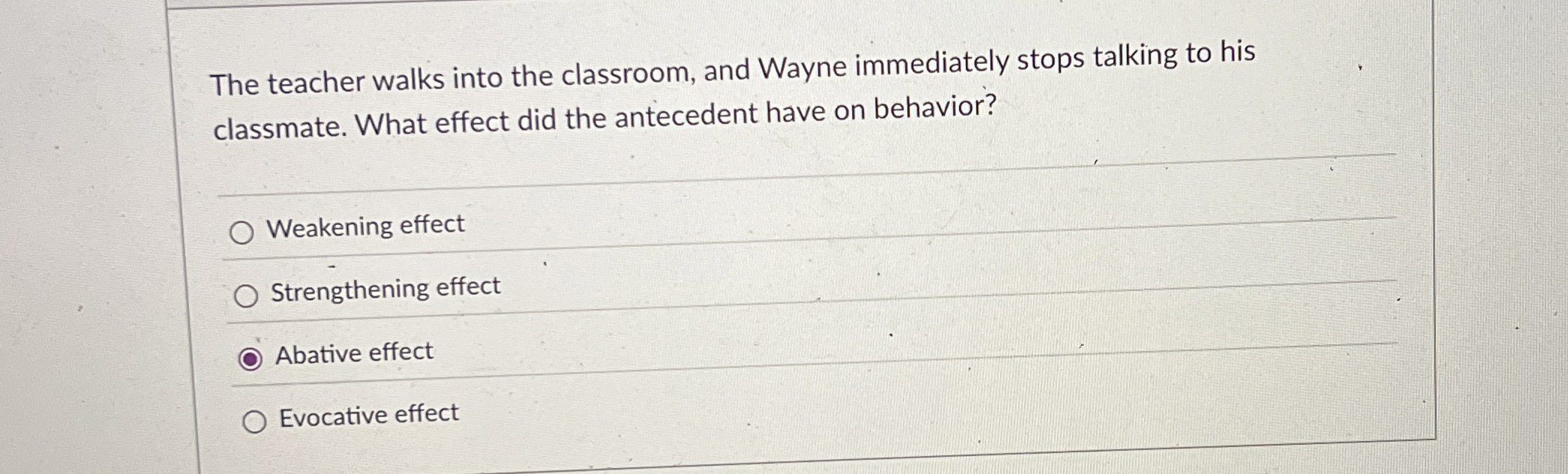 Solved The teacher walks into the classroom, and Wayne | Chegg.com
