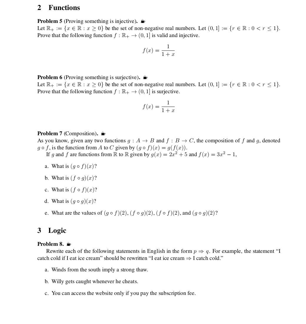 Solved Problem 5 (Proving something is injective). Let | Chegg.com