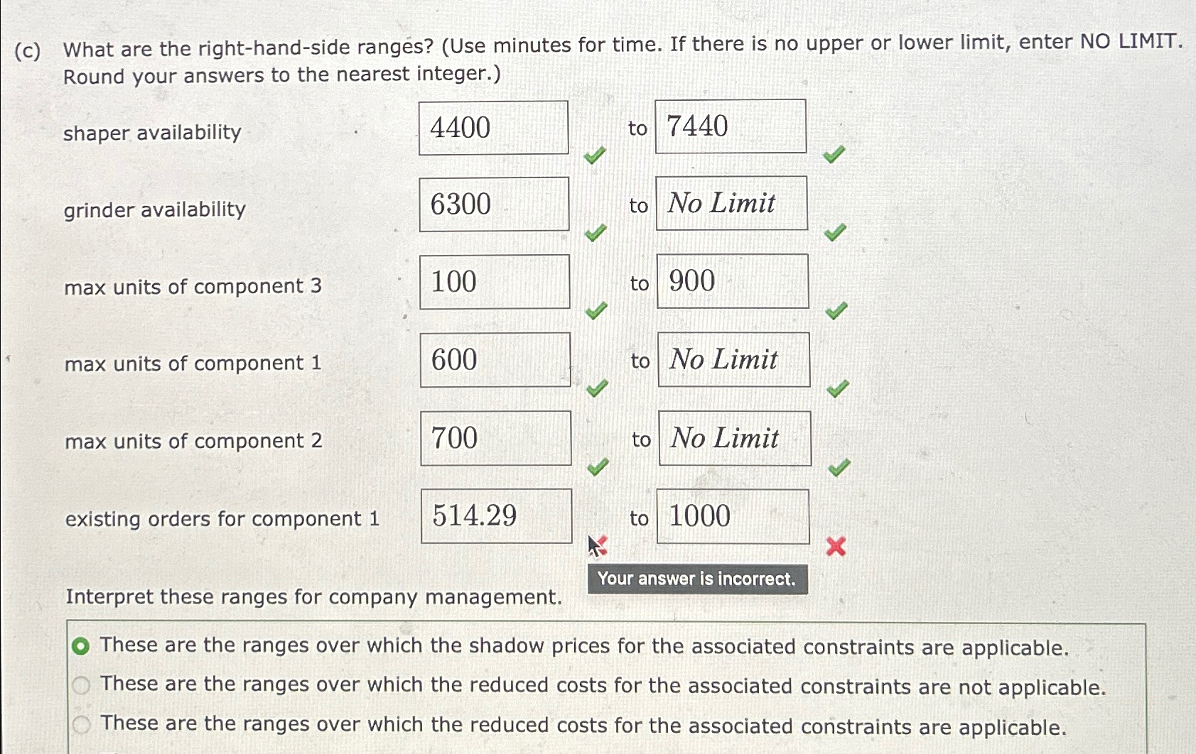 Solved (c) ﻿What are the right-hand-side ranges? (Use | Chegg.com