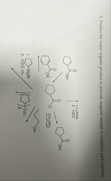 Solved Predict the major organic product or provide reagents | Chegg.com