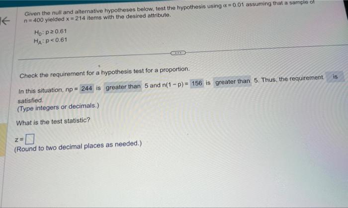 Solved Given the null and alternative hypotheses below, test | Chegg.com