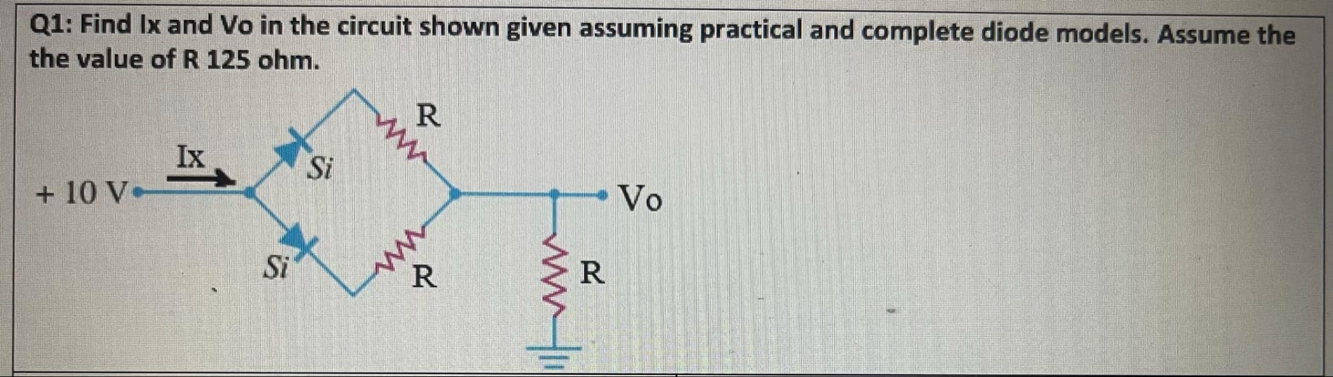 Solved by an EXPERT Q1: Find Ix and Vo in the circuit shown given | Chegg.com